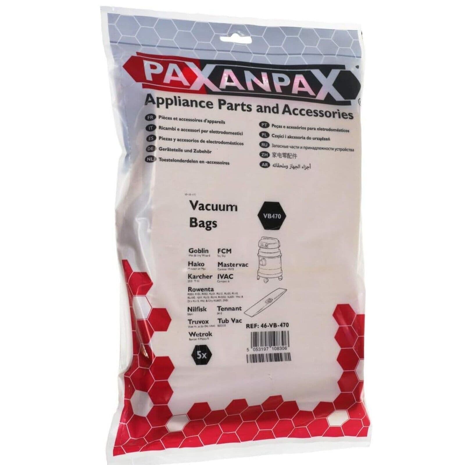 Dust Bags For Screwfix Titan Ttb350vac TTB059 TTB671 TTB430 TTB431 ...