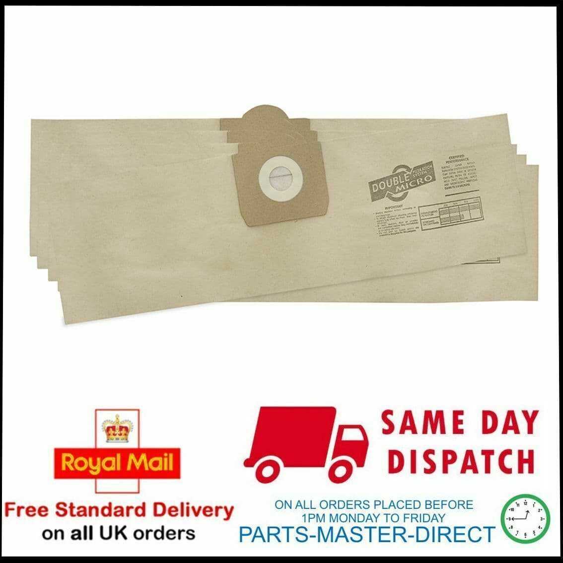 Filter Dust Bags For Earlex Powervac Combivac Wd1200p WD1100 WD1000 Vacuum