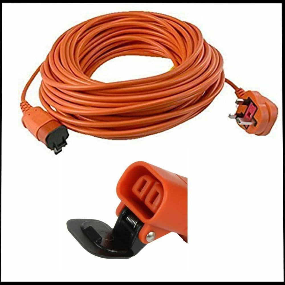Fits Bosch Rotak Lawnmower Orange 2 Core Cable Flex & Plug Cable Wire ...