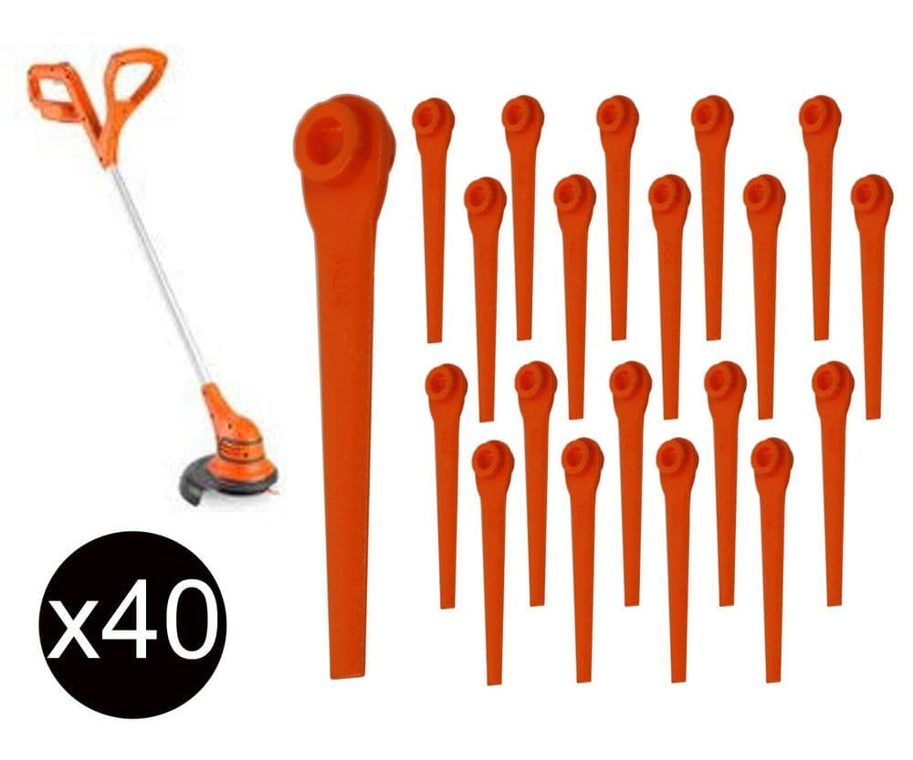 FITS FLYMO SIMPLITRIM LI BATTERY GRASS TRIMMER STRIMMER PLASTIC BLADES x 40