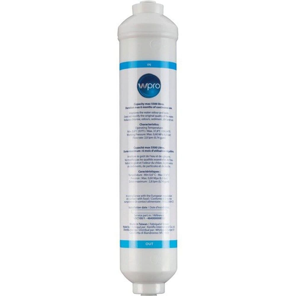 GENUINE WPRO WF22 INLINE EXTERNAL AMERICAN FRIDGE FREEZER WATER FILTER ...