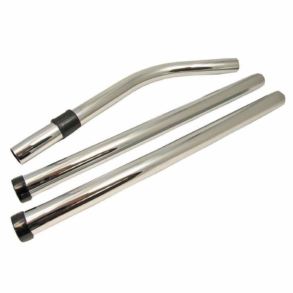 Henry Hetty Numatic 32mm Chrome Tube Pipes Extension X2 & Bent Hose End