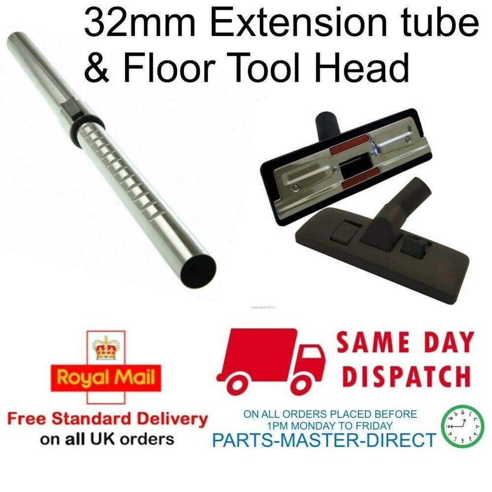 Hoover 32mm Vacuum Cleaner Telescopic Rod Tube Pipe Main Floor Tool Head