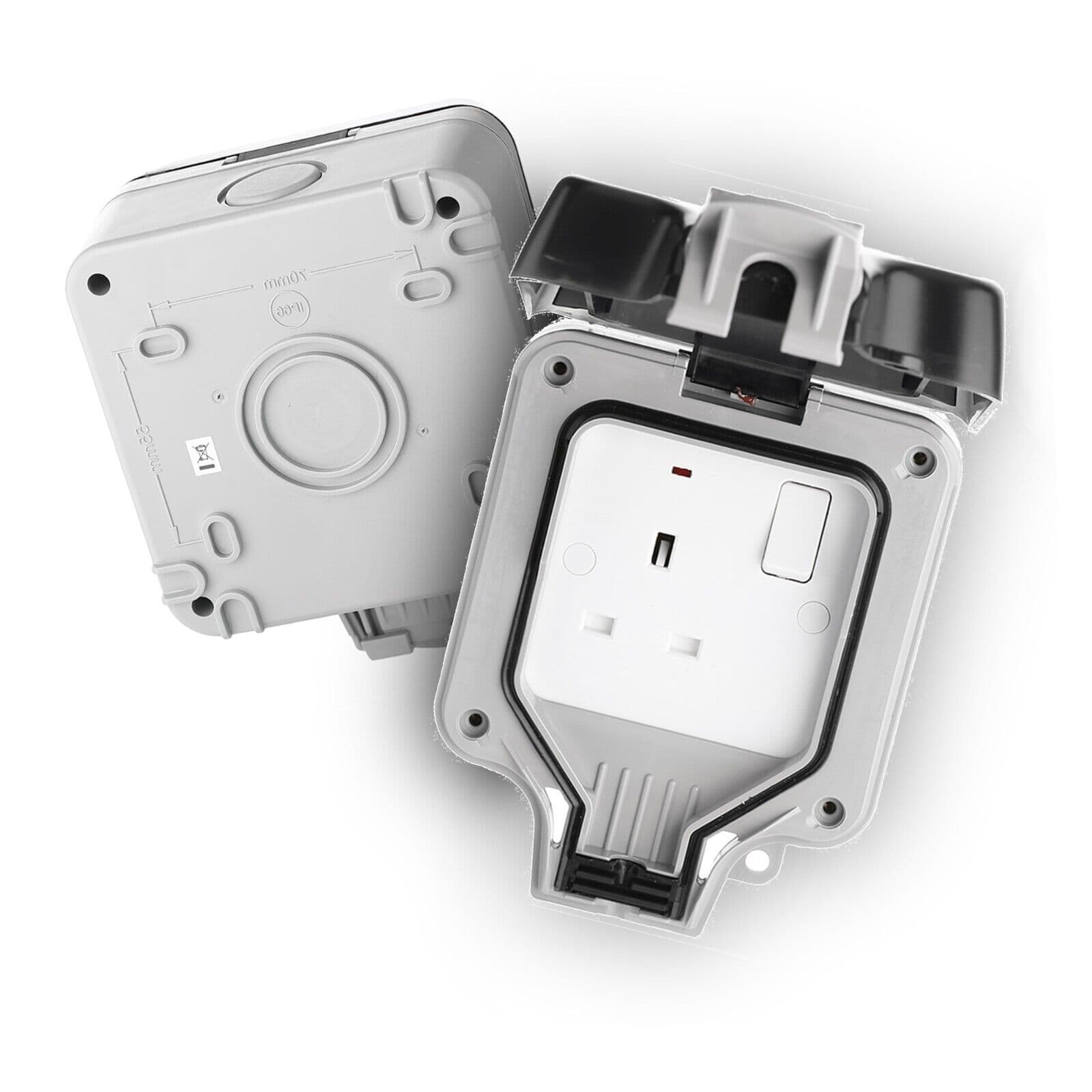 Nexus Outdoor Mains Socket Weatherproof 240V 13A IP66 Switched 1 Gang ...