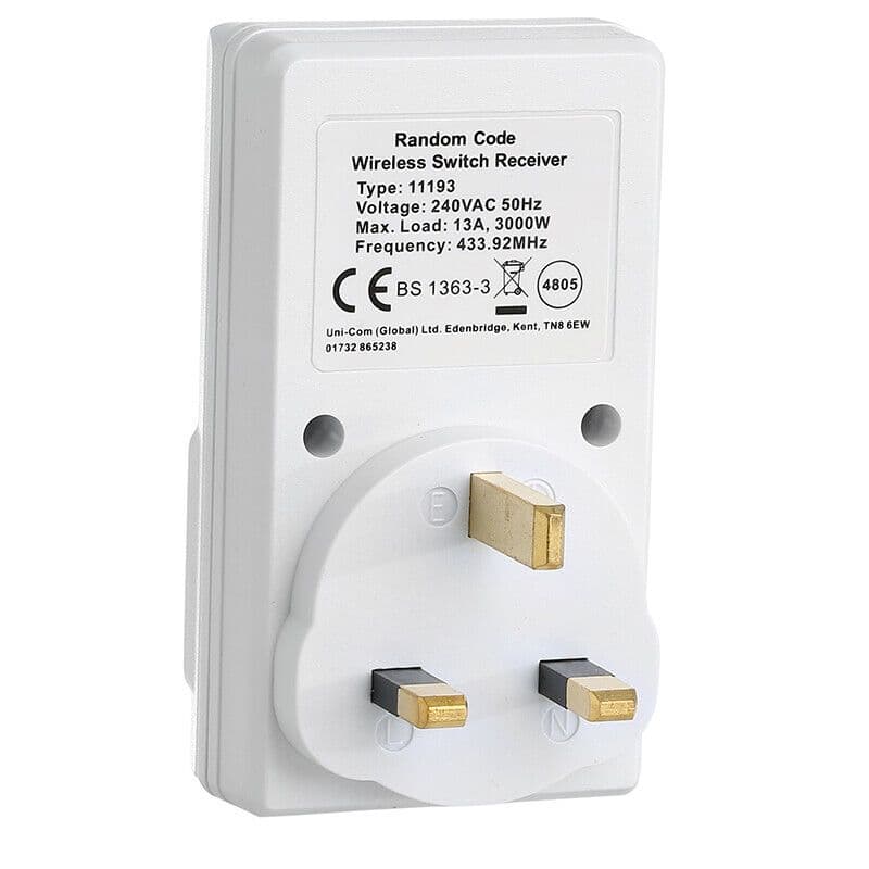 Pack Of 3 Wireless Remote Control Mains Sockets 20m Range With Remote ...