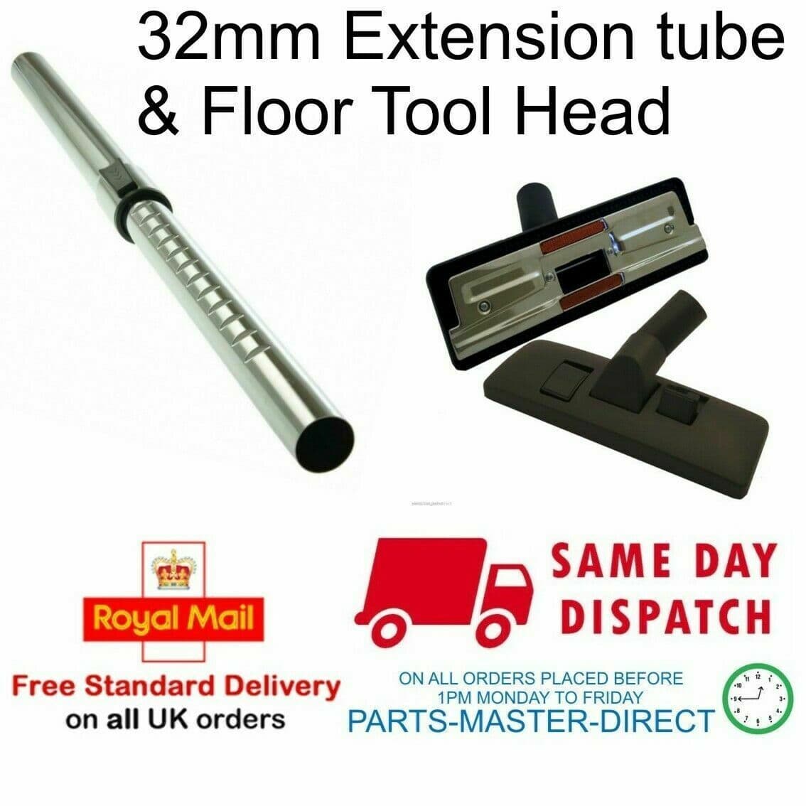 Screwfix Titan Wet & Dry Extraction Nozzle Floor Tool Head & Extension Tube