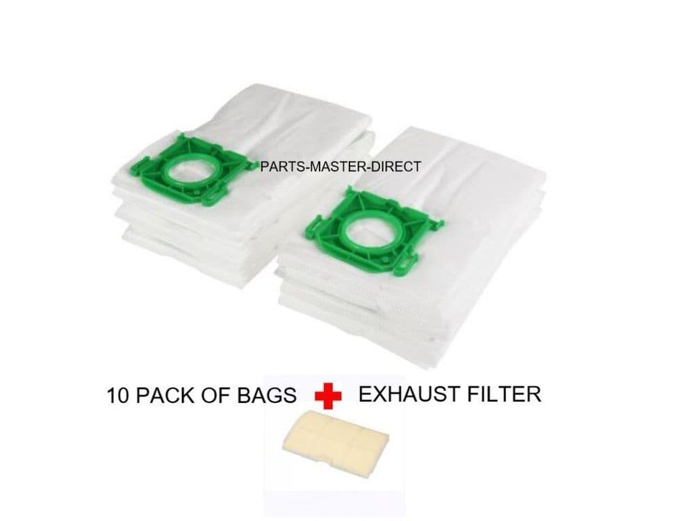 SEBO AUTOMATIC X AIRBELT C ULTRA CLOTH BAGS X/C/370 X1 X4 x 10 EXHAUST ...