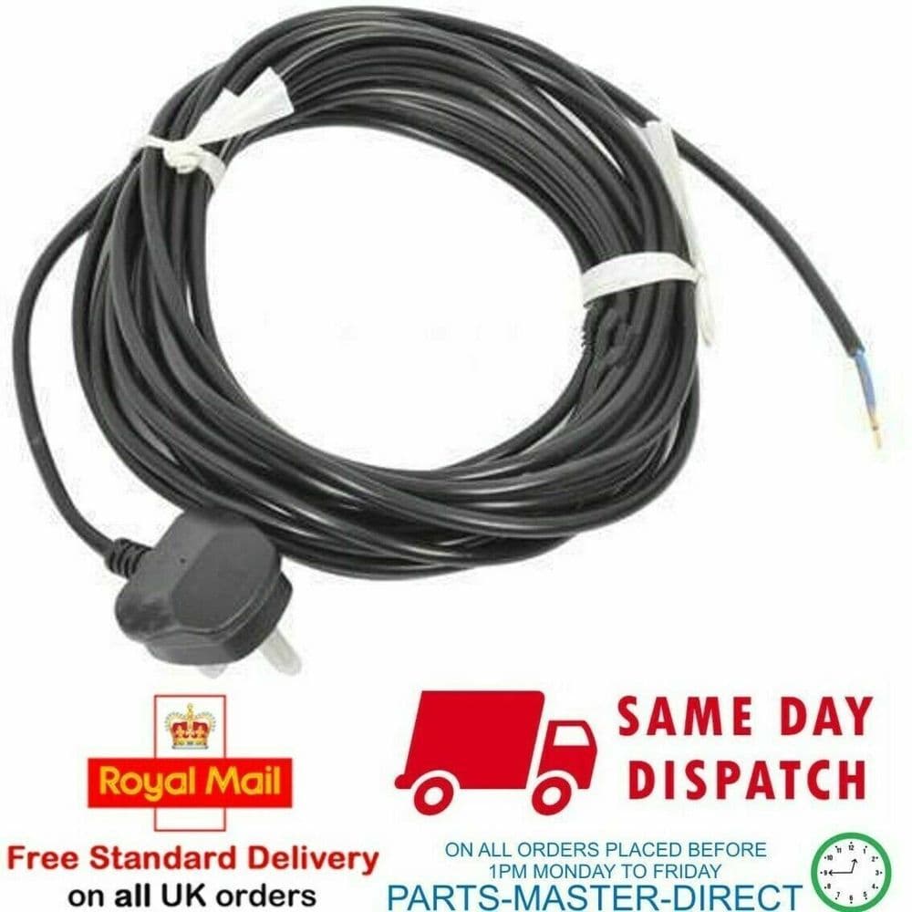 Shark Vacuum Cleaner Mains Cable Flex Lead Plug 8 Metres 2 Core