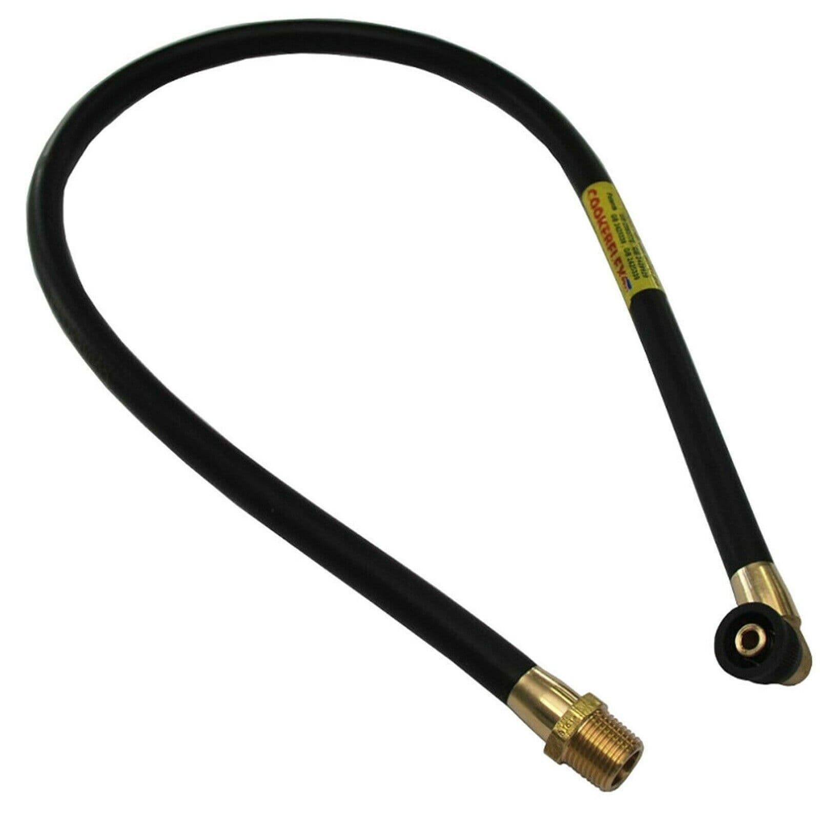 SLIMLINE GAS COOKER HOSE PIPE ANGLED END FITTING CONNECTING HOSE 3 FOOT ...