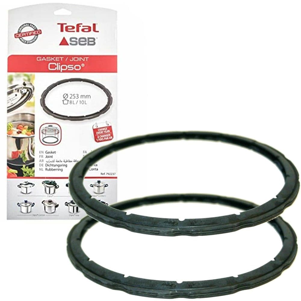 Tefal 8L 10L Clipso Pressure Cooker 253mm Rubber Gasket Seal Ring ...