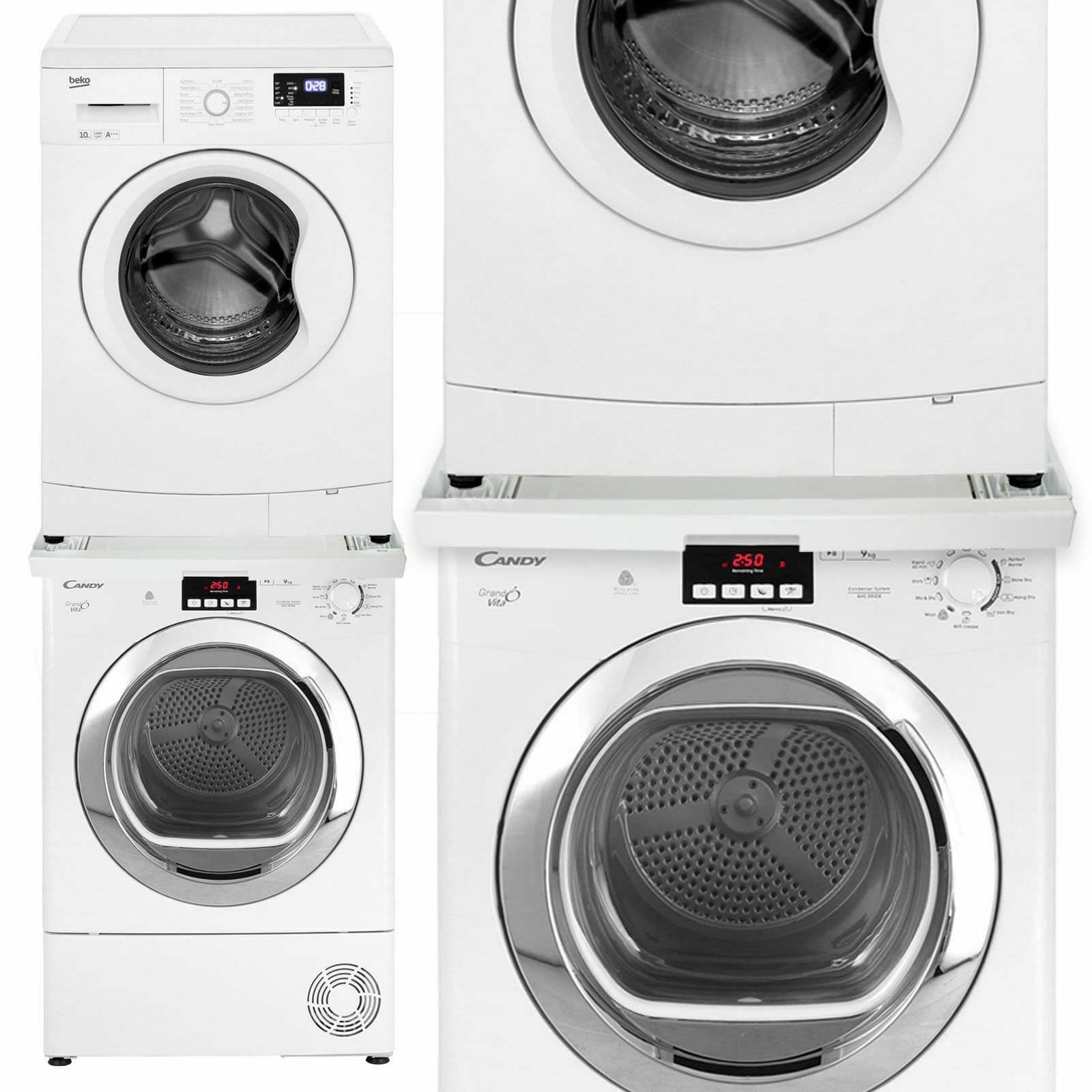 Universal Stacking Kit With Sliding Drawer For Washing Machines ...