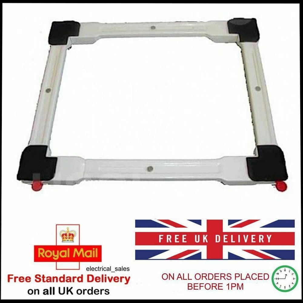 White Heavy Duty Wheeled Stable Square Fridge Freezer Appliance Rollers ...