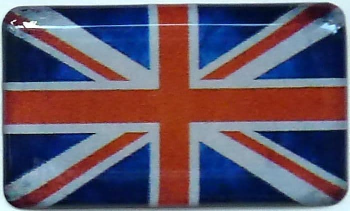 3D GEL sticker SET of 2 UNION FLAG Size approx 33 4x20mm