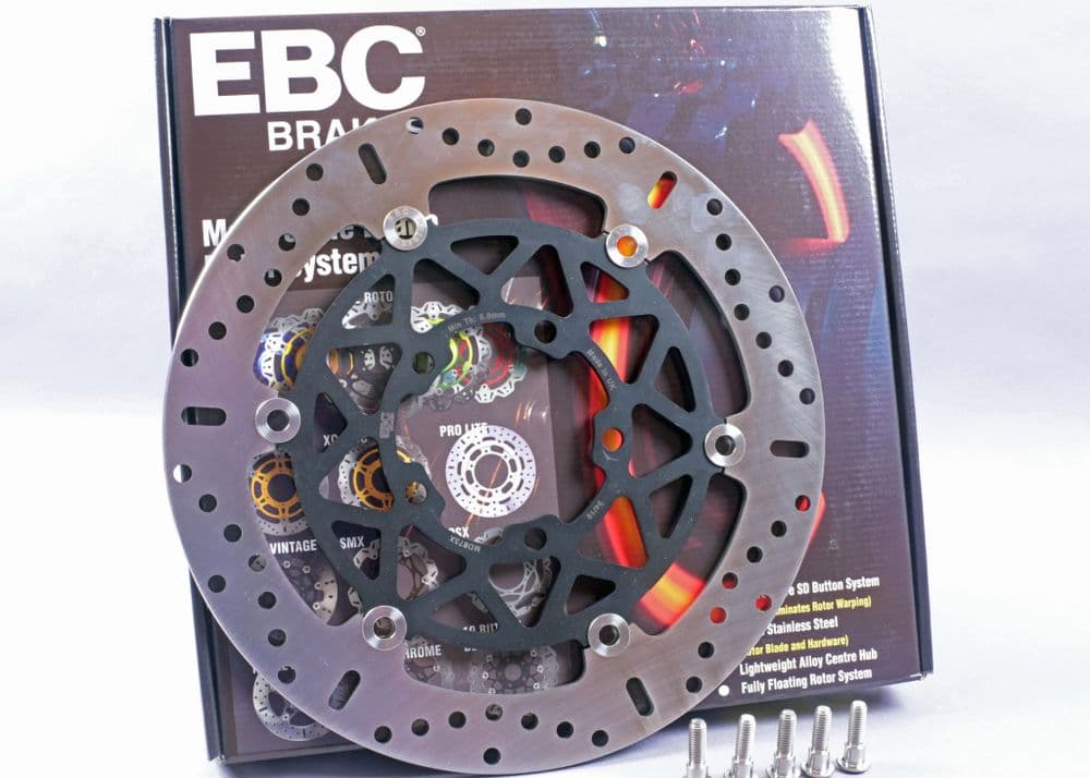 Bonneville T120 1200cc 2017on Floating Disc Upgrade EBC MD873X Plus Five Free Titanium Disc Bolts