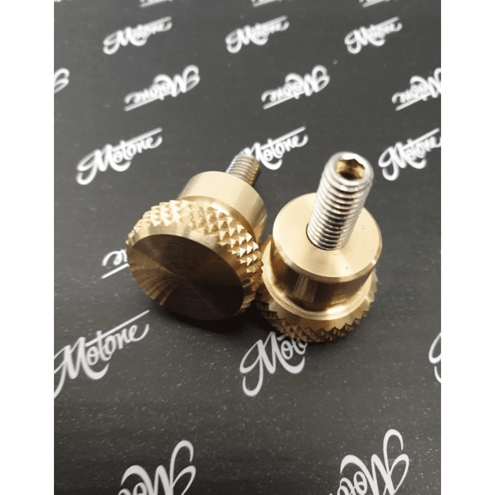 Quick Release Side Panel Bolts - Brass Air Cooled Twins 2001/15