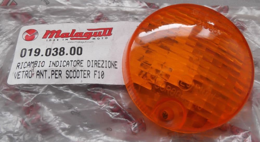 Genuine Malaguti F10 Jet Line Front Indicator Amber Lens 019 038 00