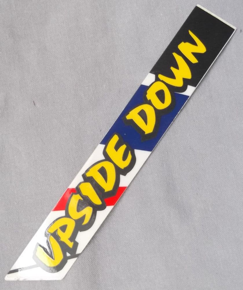Genuine Malaguti Grizzly 12 LH USD Front Fork Decal Yellow 181 336 11 12