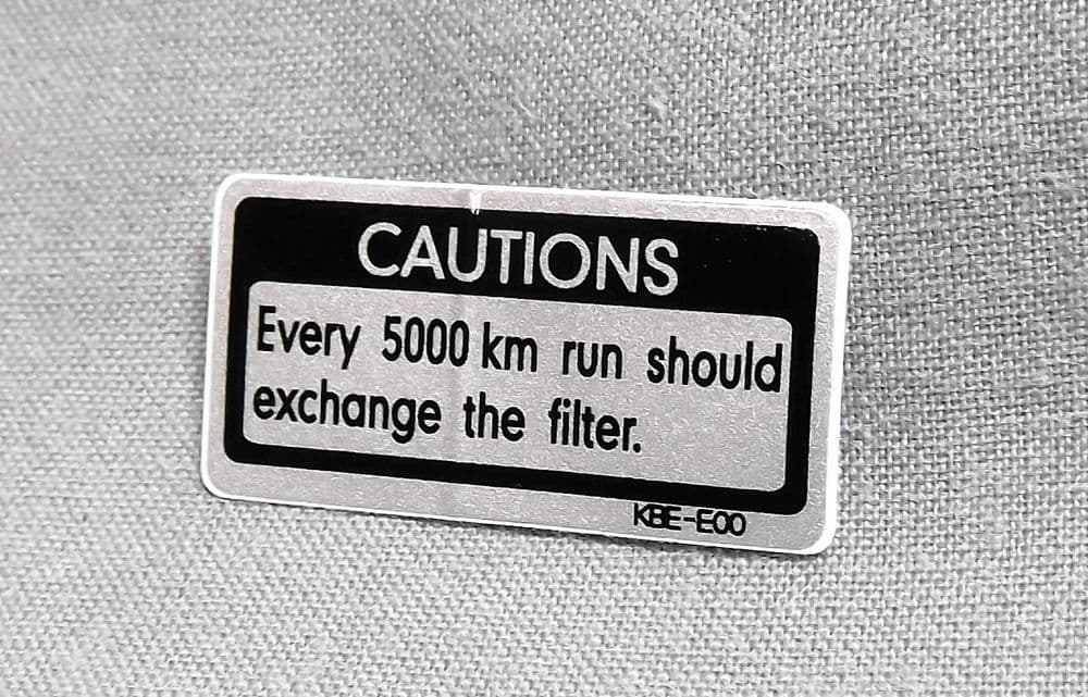 Kymco Caution Decal - Filter 87512-KEBE-E00-T01