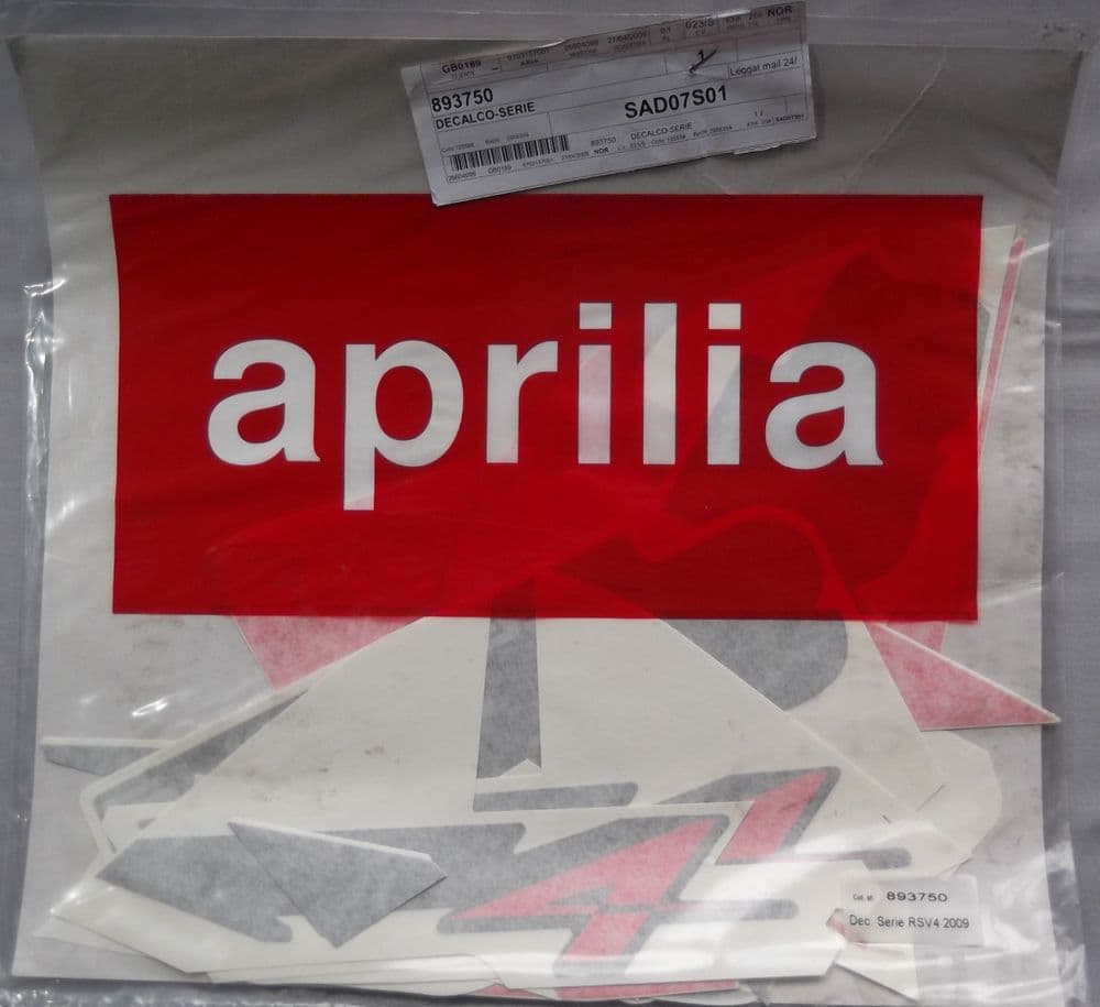 RSV4 Factory SBK Decal Set 893750