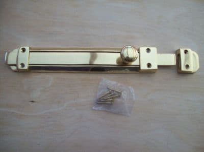 10"/255mm Solid Brass Heavy Duty Surface Door Slide Shoot Bolts