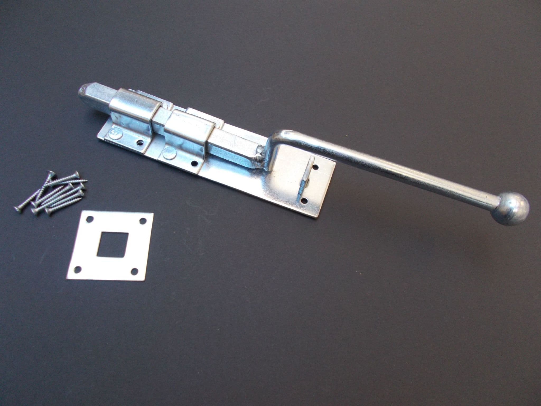 15" Garage Gate Monkey Tail Bolt Zinc