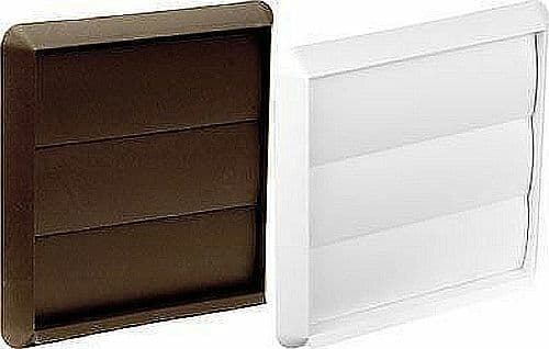 4" Square Air Flap Vent White