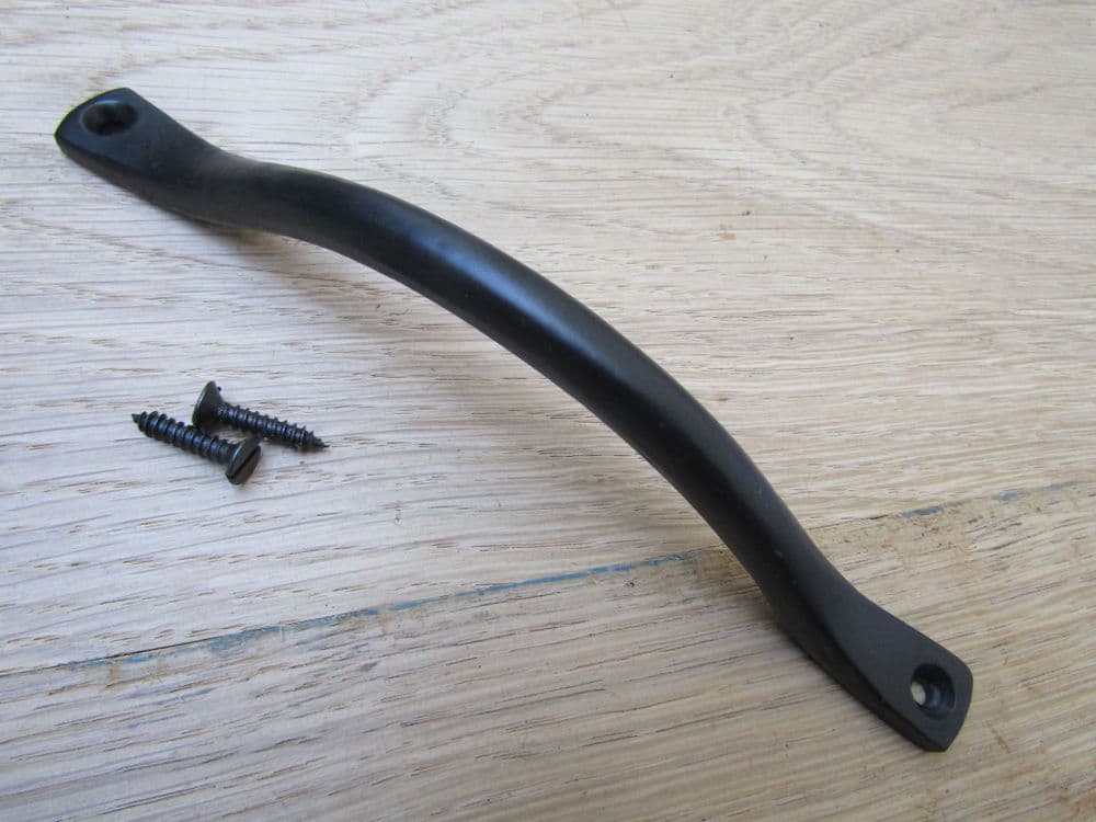 7" Flat End Canet Pull Handle Black Antique