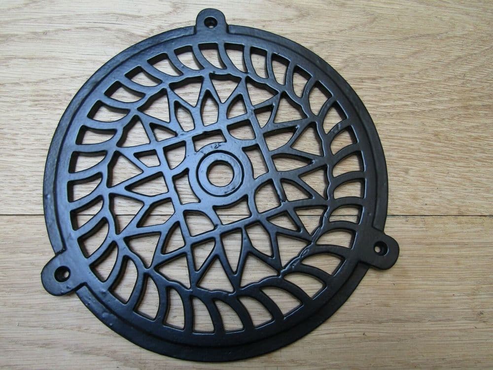 8" Circle Round Cover Black Antique