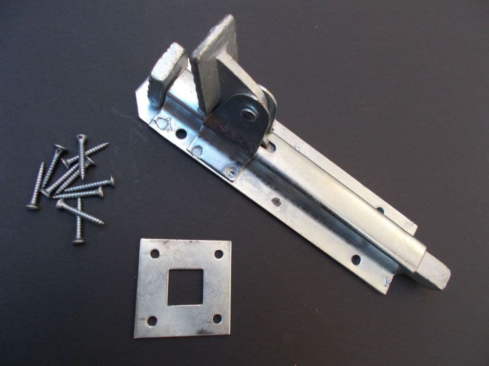 8" Garage Gate Foot Bolt Galvanised