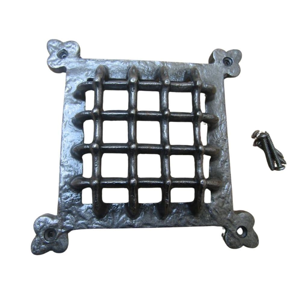 8 5" Gothic Medieval Grille Cover Antique Iron