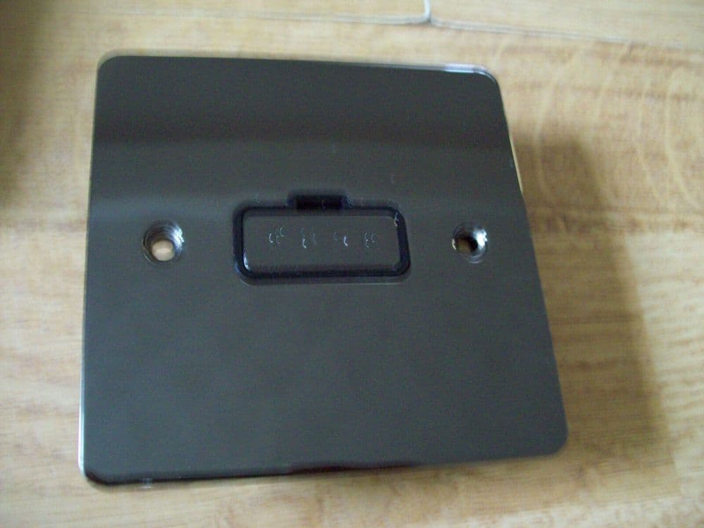 Black Nickel Switch Plate 13A Fused Spur