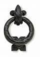 Black Tudor Wrought Cast Iron Heavy Ring Door Knocker