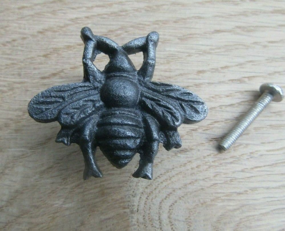 Bumble Bee Cupboard Knob Antique Iron