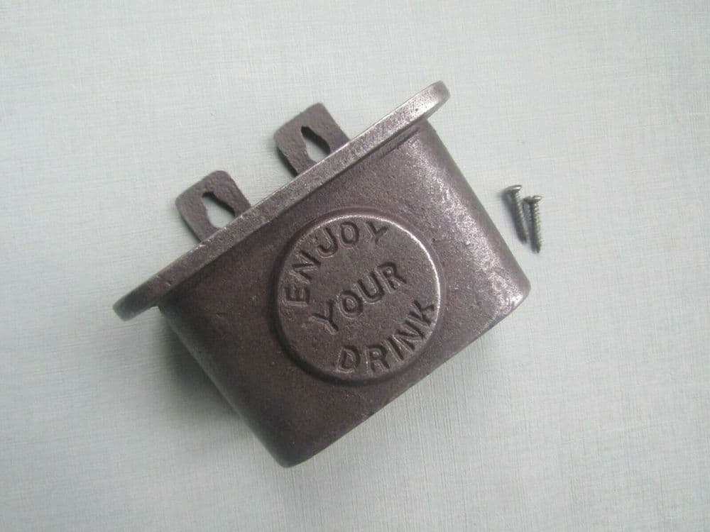 Cast Iron Enjoy Your Drink Cap Catcher