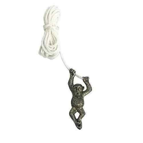 Cheeky Monkey Light Cord Pull Antique Brass