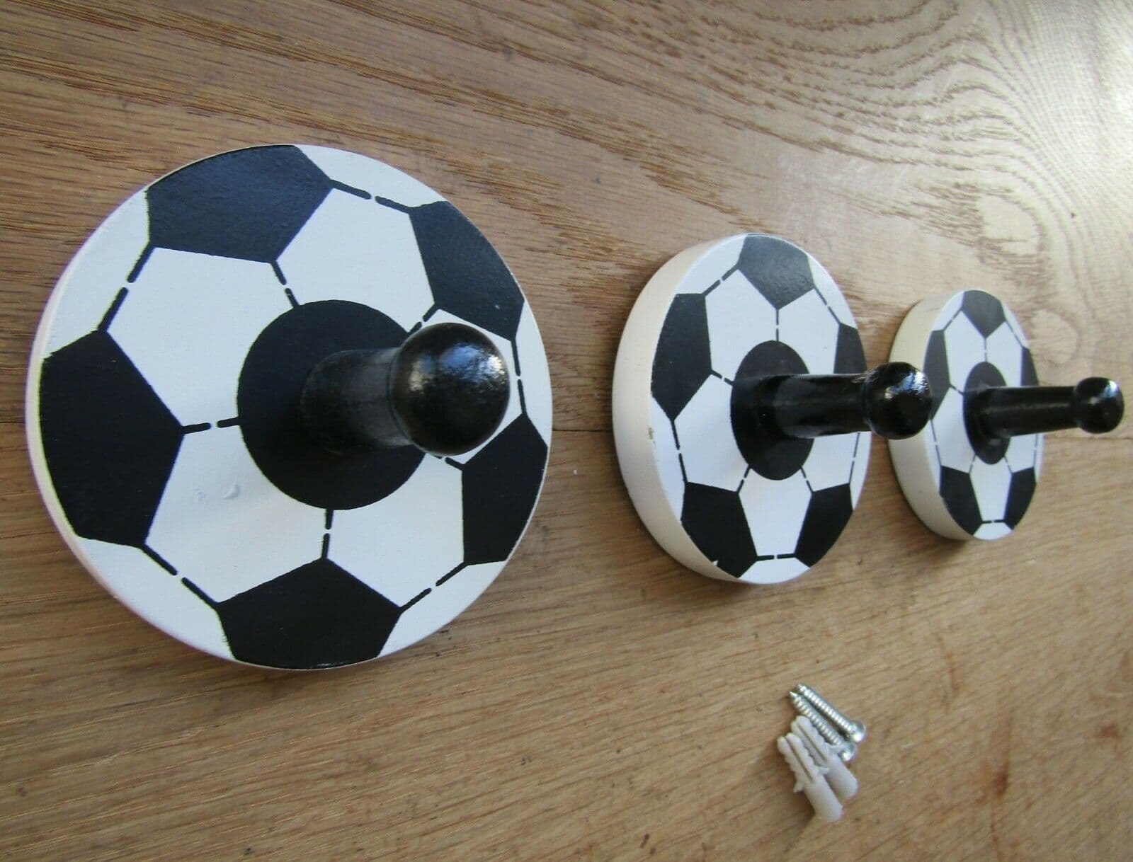 Football Hanging Hook Black And White