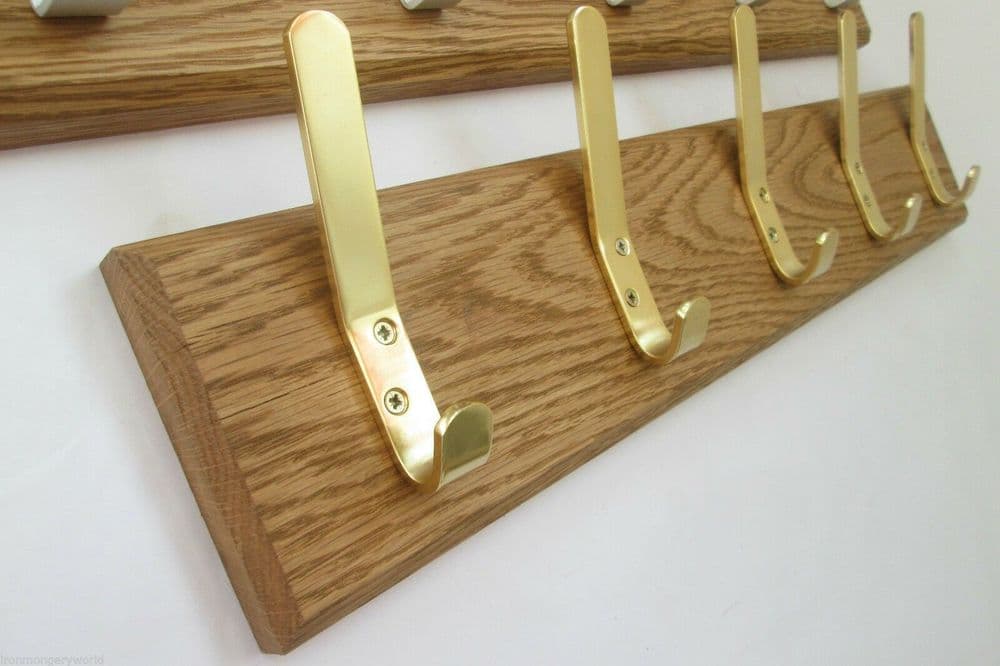 Gold Cloakroom Coat Hook Rail