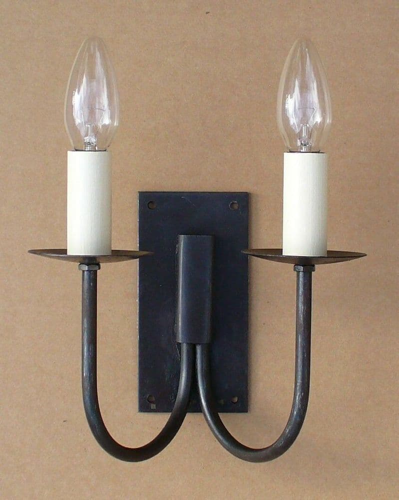 Hand Forged Rustic Double Wall Light