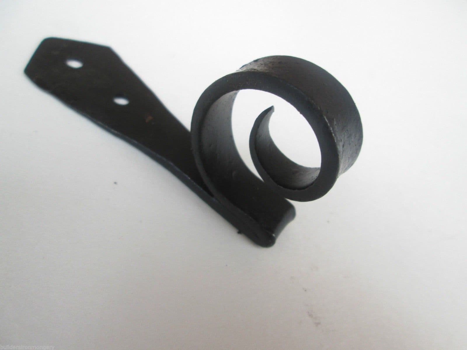 Hand Forged Scroll Hook Black Wax