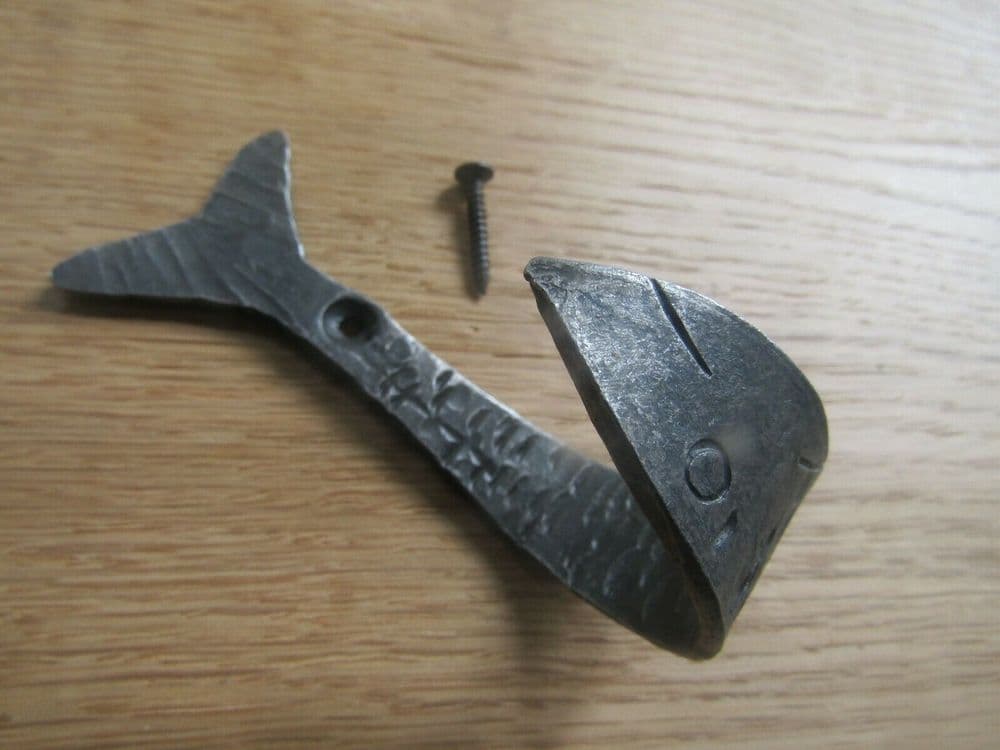 Handforged Fish Tail Hook Antique Iron