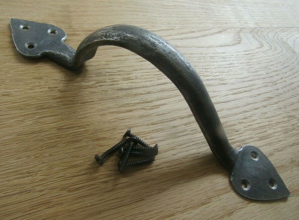 Handforged Wiltshire Pull Handle Antique Iron Large 335mm