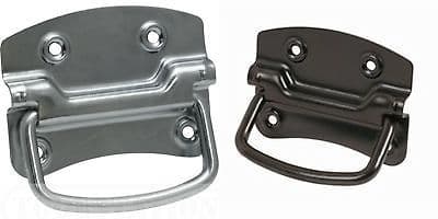HEAVY DUTY CHEST HANDLES IN ZINC AND BLACK SCREWS