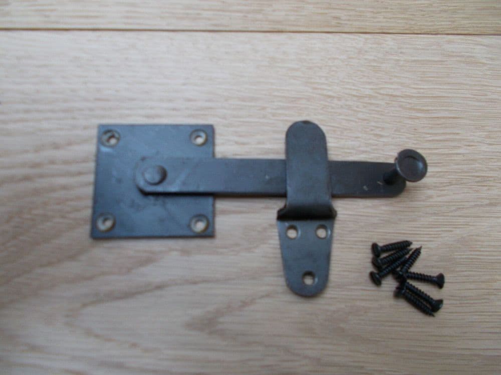 Industrial Door Catch Latch Black Wax