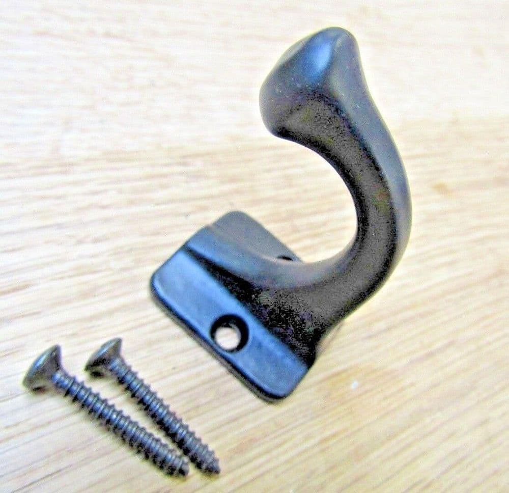 Key Robe Hook Black Antique