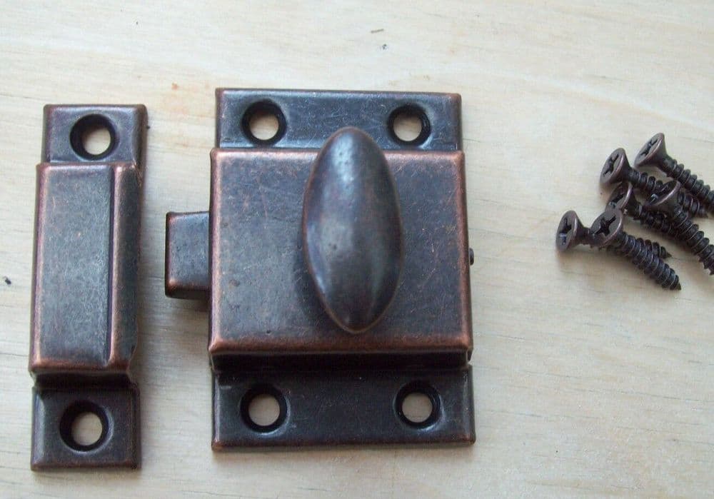 Large Steel Cupboard Catch 55mm Antique Copper