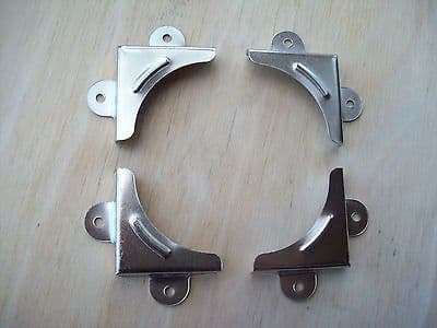 MIRROR PICTURE CORNERS CLAMPS CLIPS MOUNTING BRACKETS NICKEL SILVER/CHROME