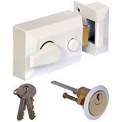 NARROW TRADITIONAL DOOR LOCK NIGHT LATCH DEADLOCKING