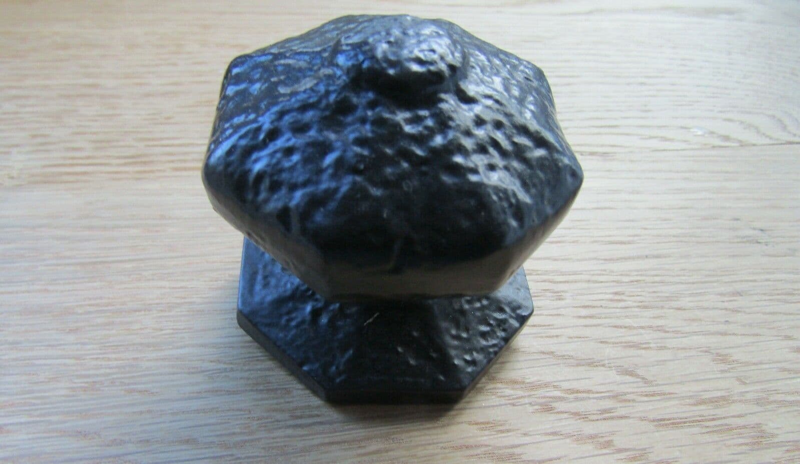 Octagonal Centre Door Knob Rustic Black Antique