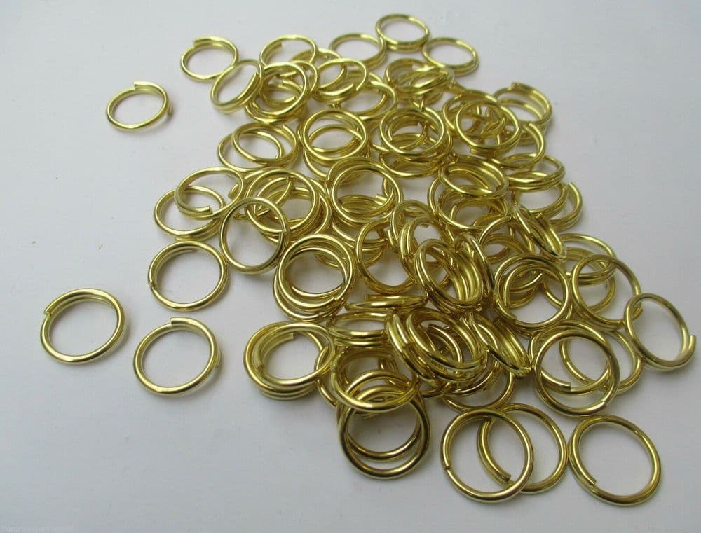 Pack Of 100 Brass Split Rings