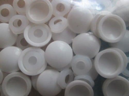 Pack Of 25 Dome Screw Caps White